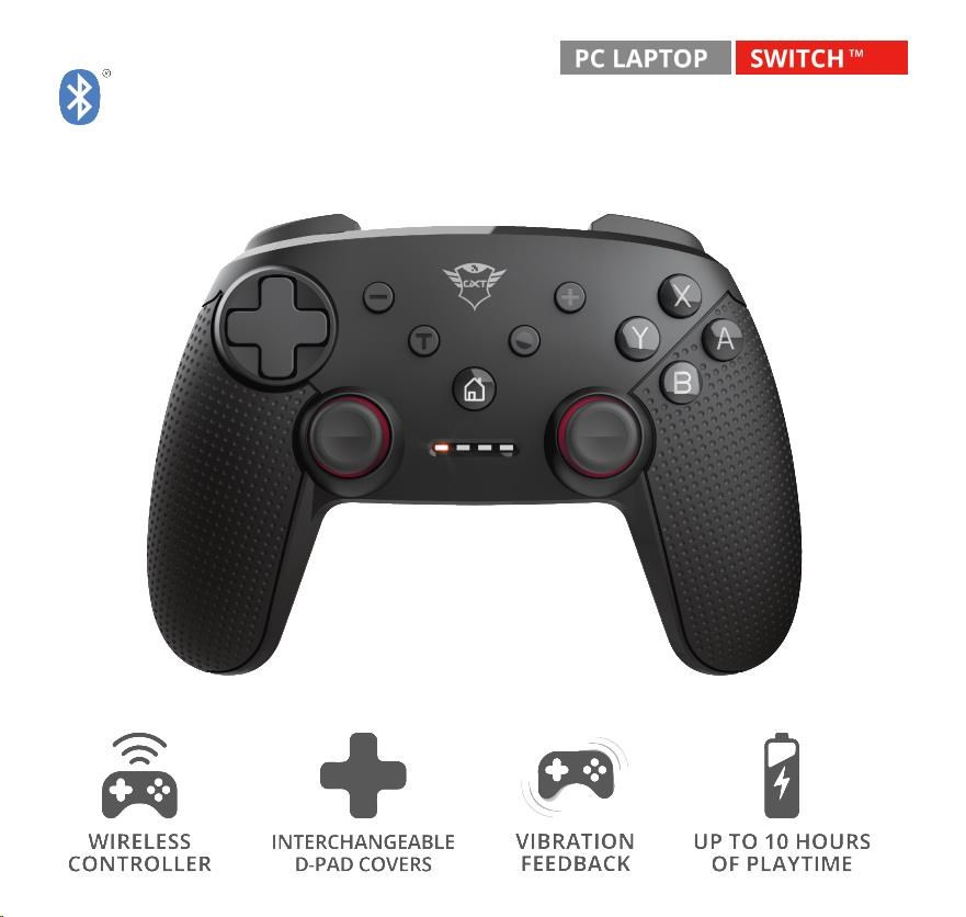 TRUST Gamepad GXT 1230 Muta Wireless Controller pre PC a Nintendo ...